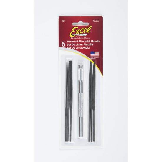 Excel EXL55668 - Excel Assorted File Set with Handle, Cut #2 with Square, Round, Halfround ...
