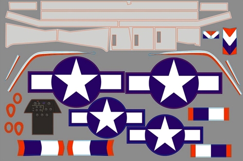 FMS FS-ST130-SS - FMS P51B Snoot Sniper Decal Sheet | FMS P51-B Snoots ...