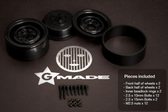 GMade GM70105 - GMade 1.9 Vr01 Beadlock Wheels (Chrome) (2) | Wheels ...