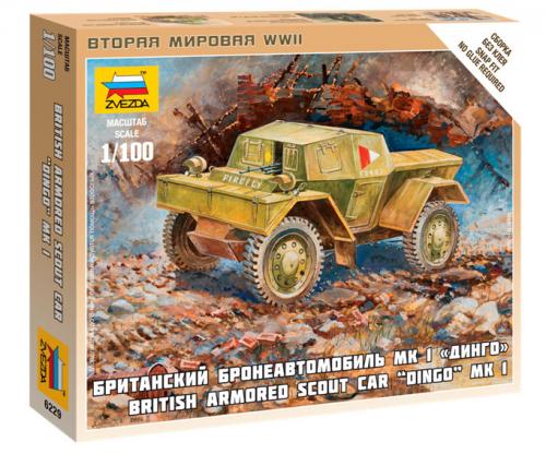 Zvesda Z6229 - Zvezda 1:100 British Dingo Mk.1 Armoured Scout Car Kit ...