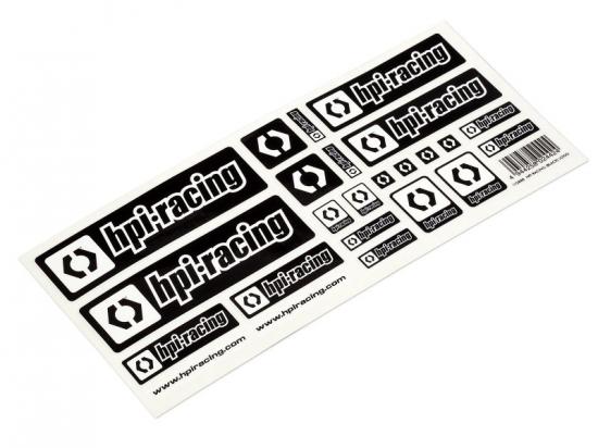 HPI 112888 - HPI Racing Black Logo Decal Sheet | RC Car Decals ...