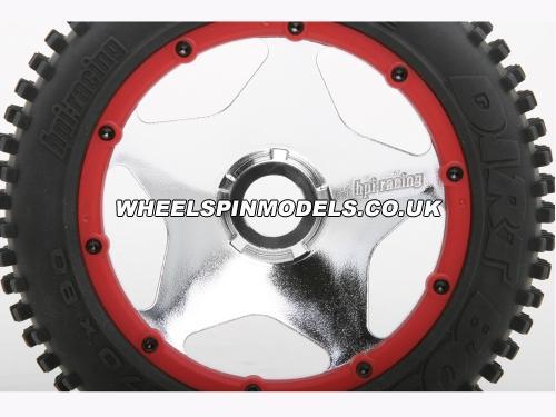 HPI 3229 - HPI Baja 5B Super Star Wheel - Shiny Chrome - Rear - Pair ...