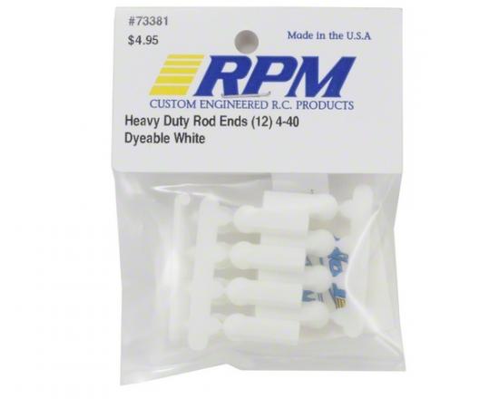RPM Heavy Duty Rod Ends (12) White - RPM73381