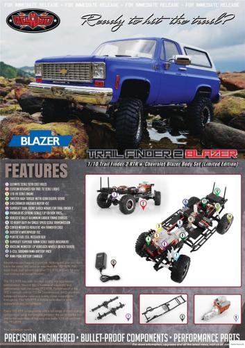 RC4WD Z-RTR0035 - RC4WD Trail Finder 2 RTR w/Chevrolet Blazer Body Set ...
