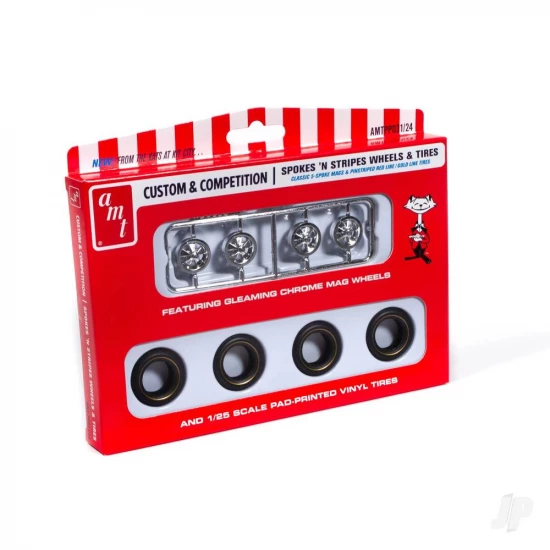 AMT AMTPP031 - AMT Spokes + Stripes Wheel + Tire Pack (Works with many ...