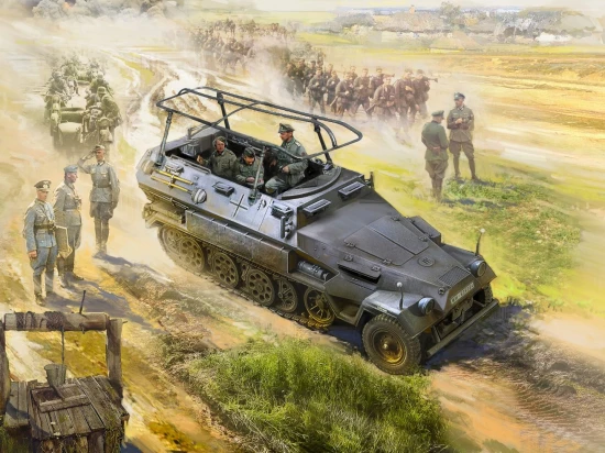 ICM Sd.Kfz.251/6 Ausf.A with Crew 1:35 Scale Kit