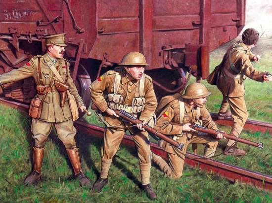 ICM ICM35301 - British Infantry (1917-1918) (4 figures - 1 officer - 3 soldiers) | Figures ...