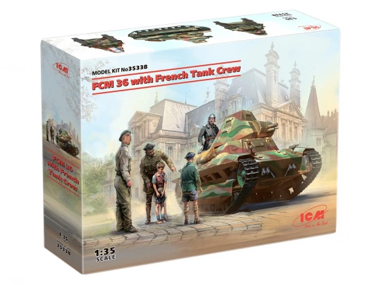ICM ICM35338 - FCM 36 with French Tank Crew | Plastic Model Car Kits ...