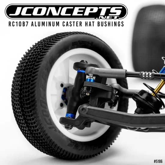 JConcepts RC10B7 Caster Hat Bushings 4pc - Blue