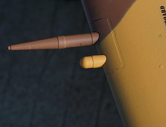 XFly Spitfire Mk IX 1200mm Brown (No Gear) – XF123P-B-NG